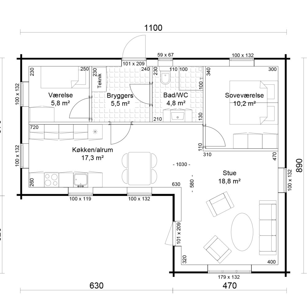 Husforslag 1 plan Arkiv - Christian Panbo